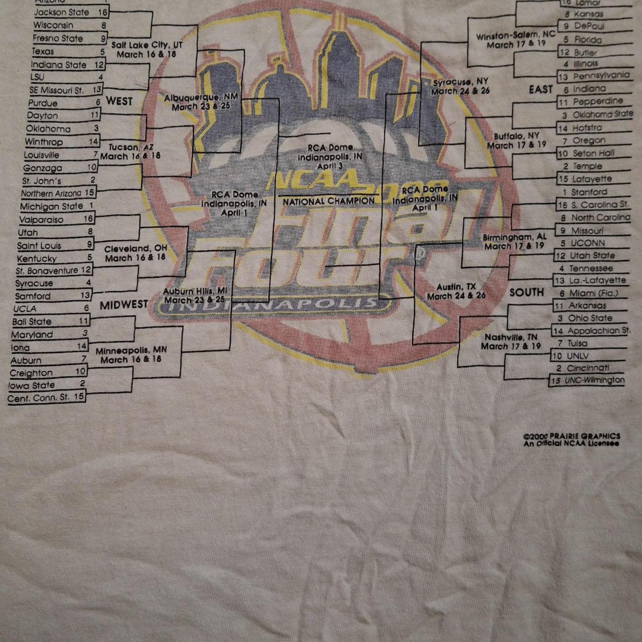 y2k 90s march madness year 2000 white large fittingl... | Depop