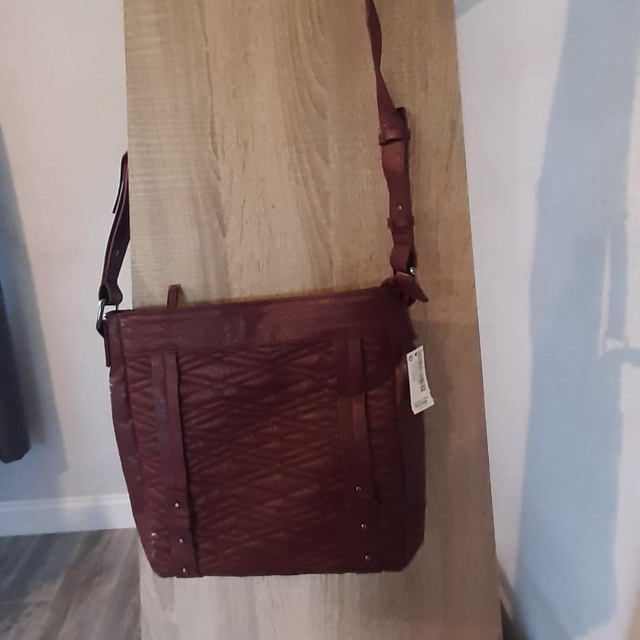 Next burgundy tote cross body bag. Brand new with... - Depop