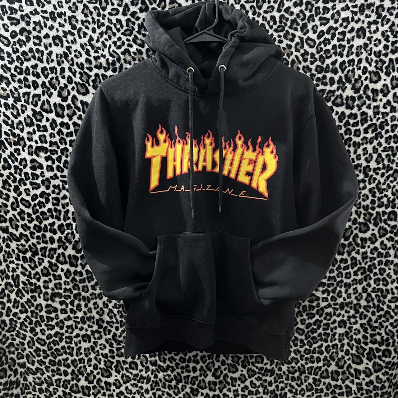 Thrasher Women's Black and Orange Jacket | Depop