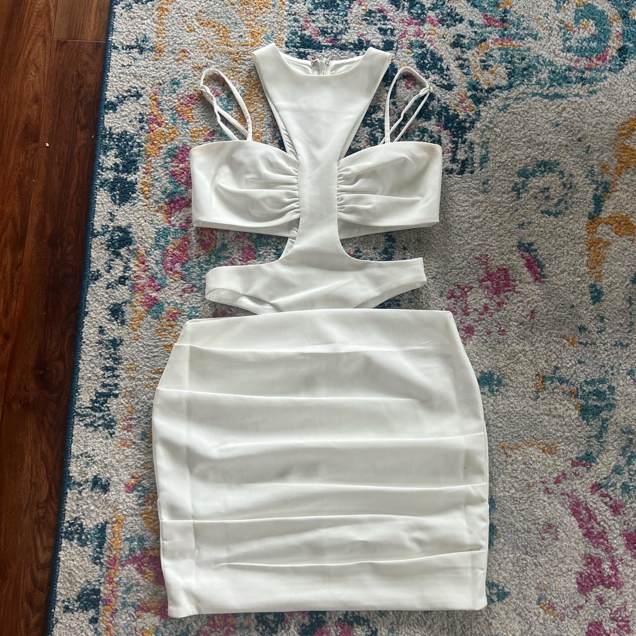 Ruthie White Cutout Dress !!!!!!only worn... - Depop
