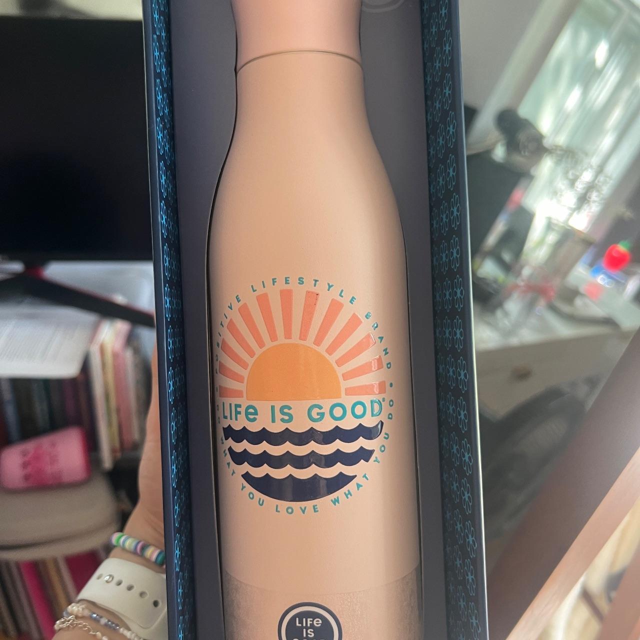 BRAND NEW Pink Life is Good water bottle - Depop