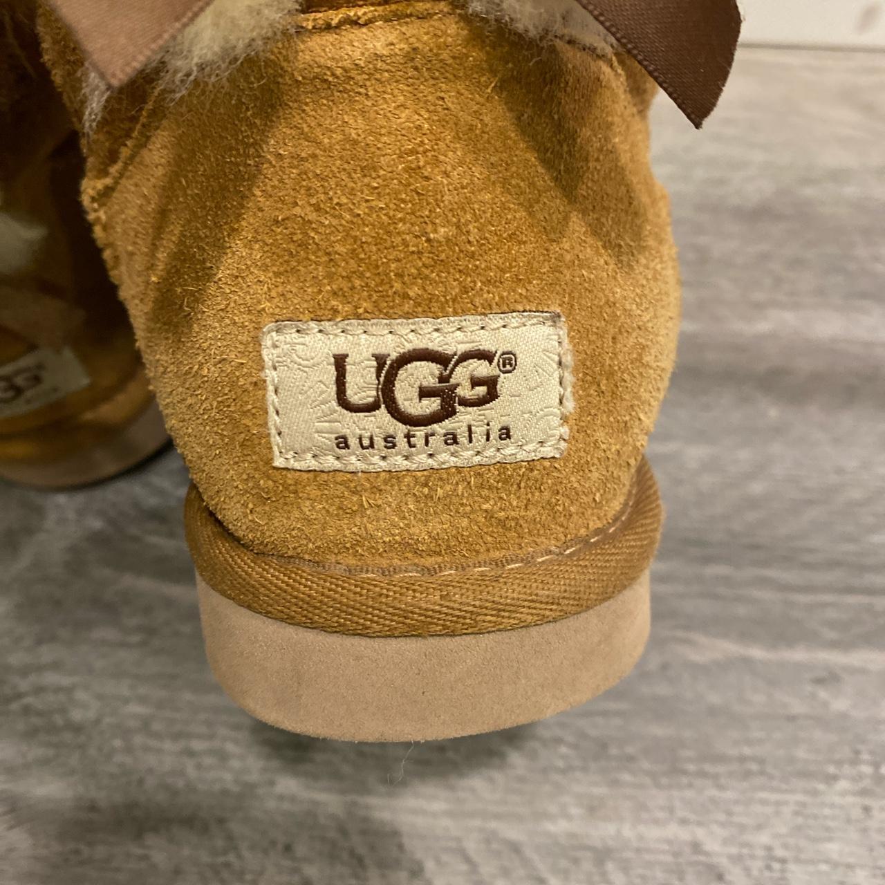 Brown bow Uggs Australia. In great condition, 3... - Depop