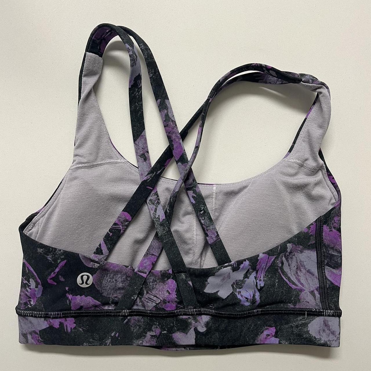 Lululemon energy multi-colored sports bra 🤎 size: 4... - Depop