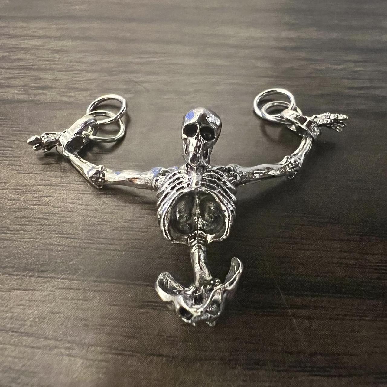 skeleton chain gothic pendant chain 💀⛓️💿 *can bundle... - Depop