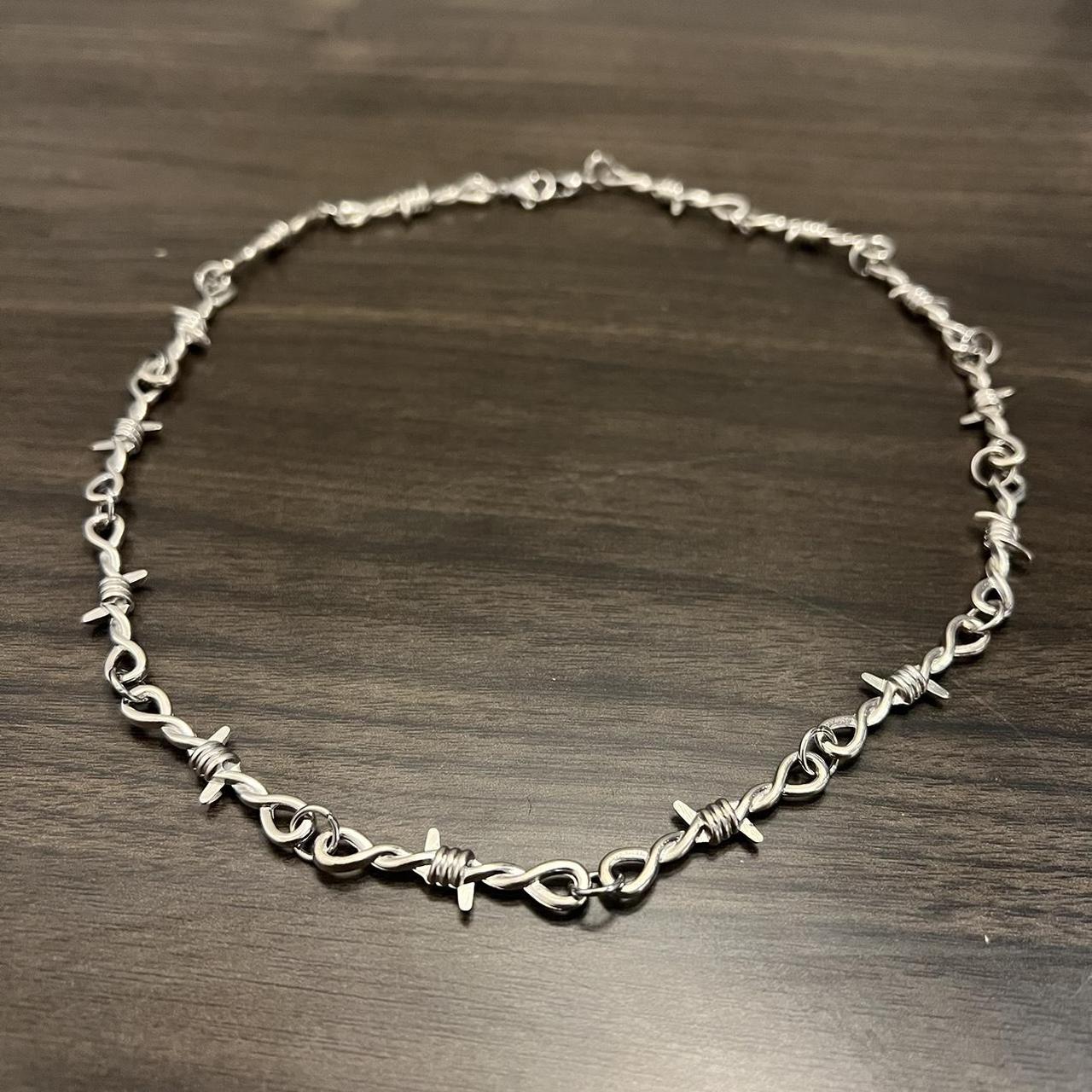 thorns spiked chain necklace ⛓️💿🌵 also have a thorn... - Depop