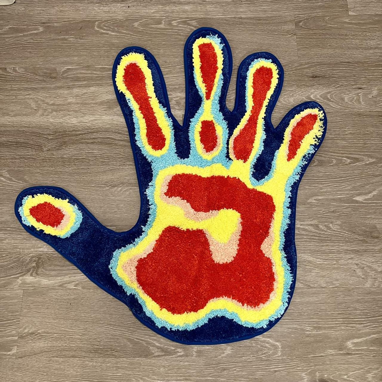 y2k fluffy thermal hand rug, good grip... - Depop