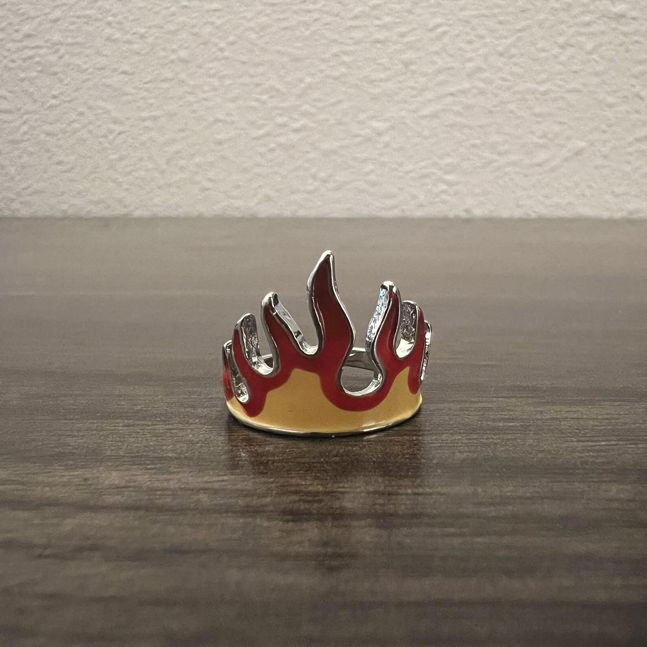 flaming ring adjustable fire 🔥 i also have a blue... - Depop