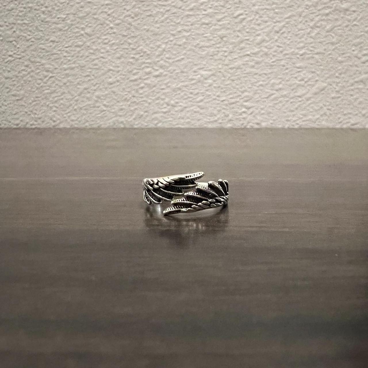 y2k feather adjustable ring 🪽🦅⛓️ *adjustable size... - Depop