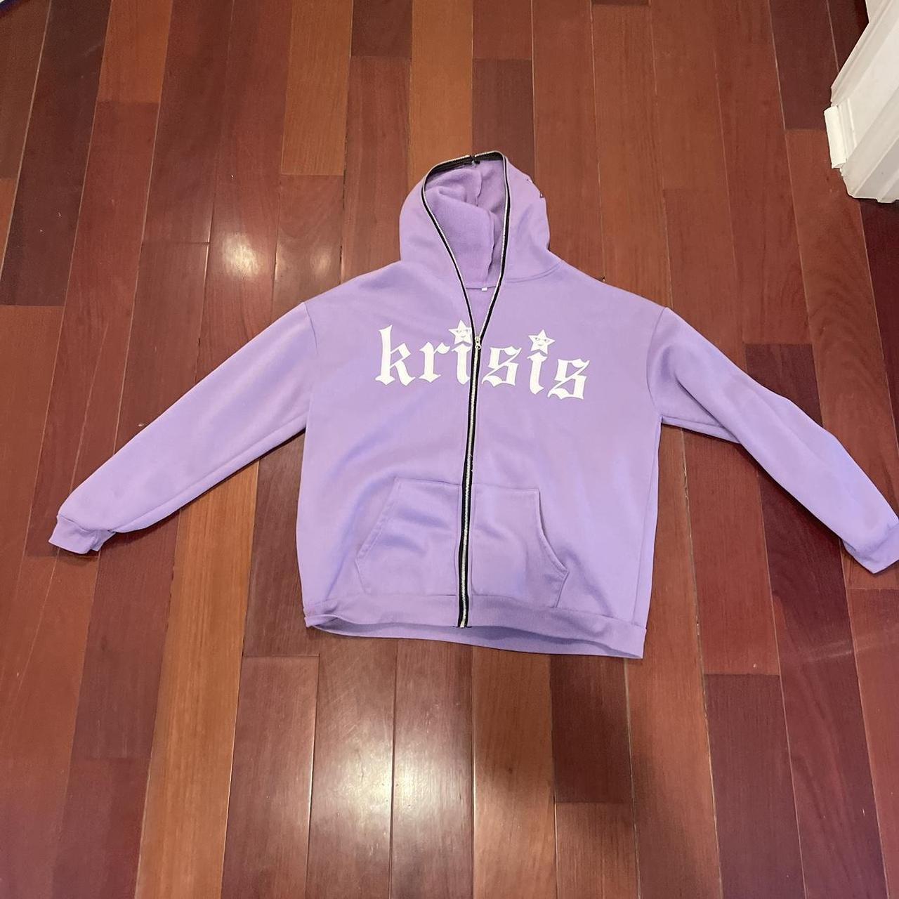 World Krisis Full Zip Lavender Hoodie Super... - Depop