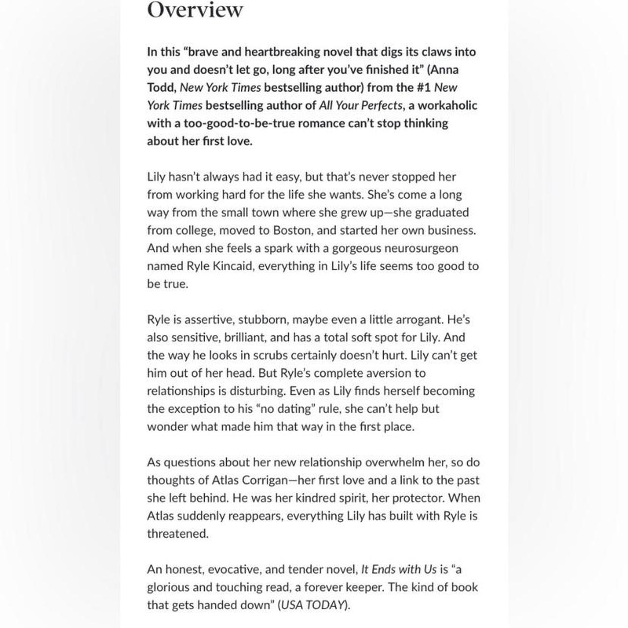 Colleen Hoover: It Ends With Us and It Starts With... - Depop