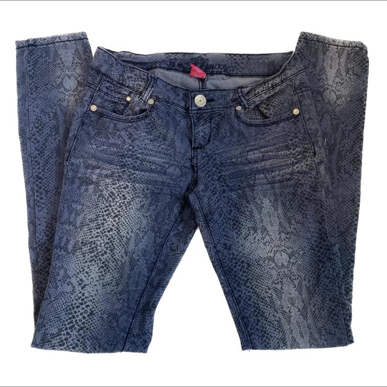 purple snake skin pattern jeans... - Depop