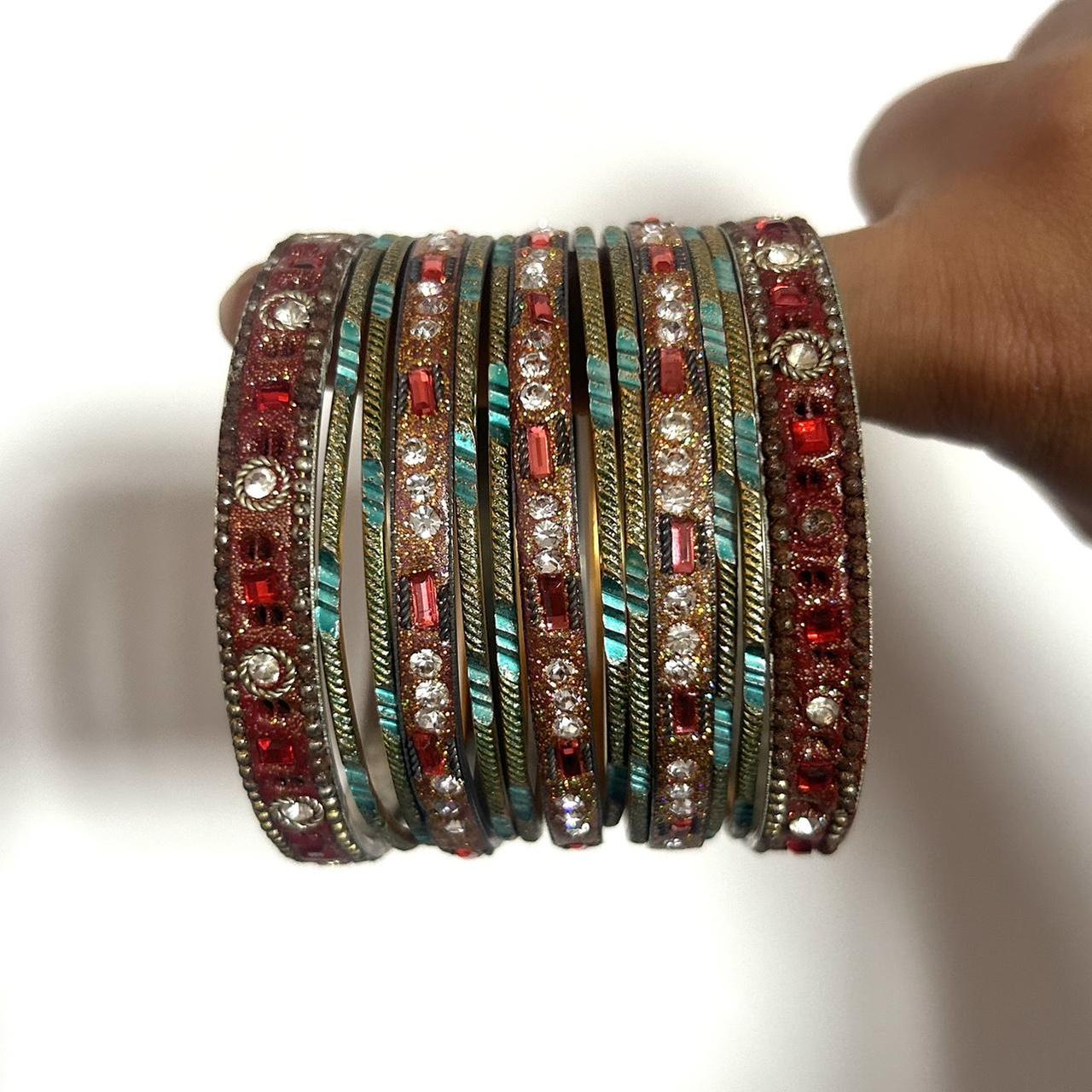 Indian Multicoloured bangle bracelet set #jewellery... | Depop