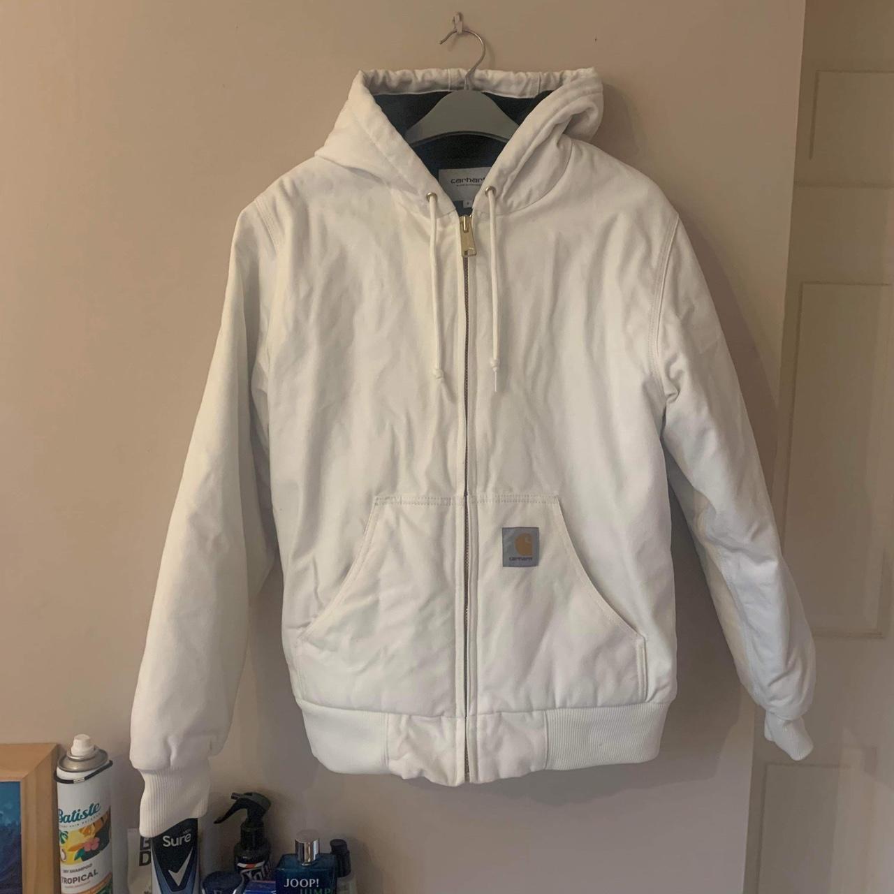 Carhartt WIP Men's White Jacket | Depop