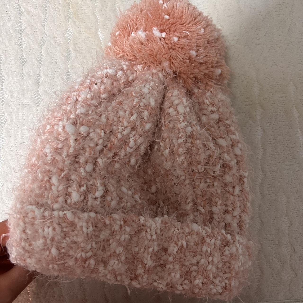 Pink fluffy bobble hat One size Fluffy inside Only... - Depop
