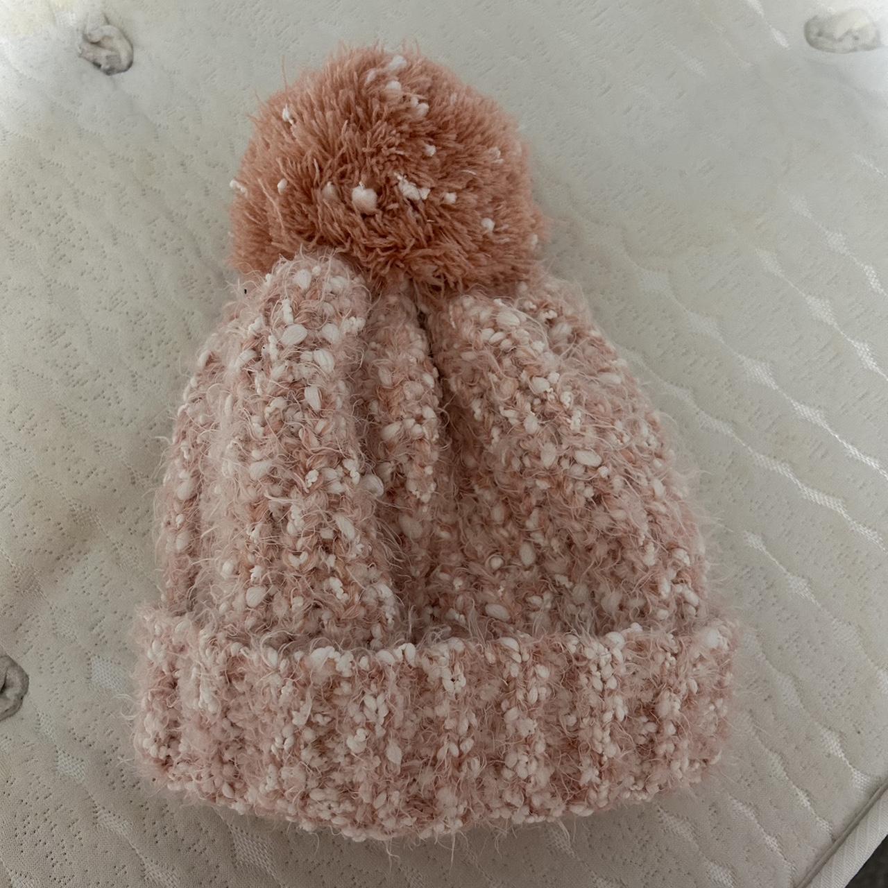 Pink fluffy bobble hat One size Fluffy inside Only... - Depop