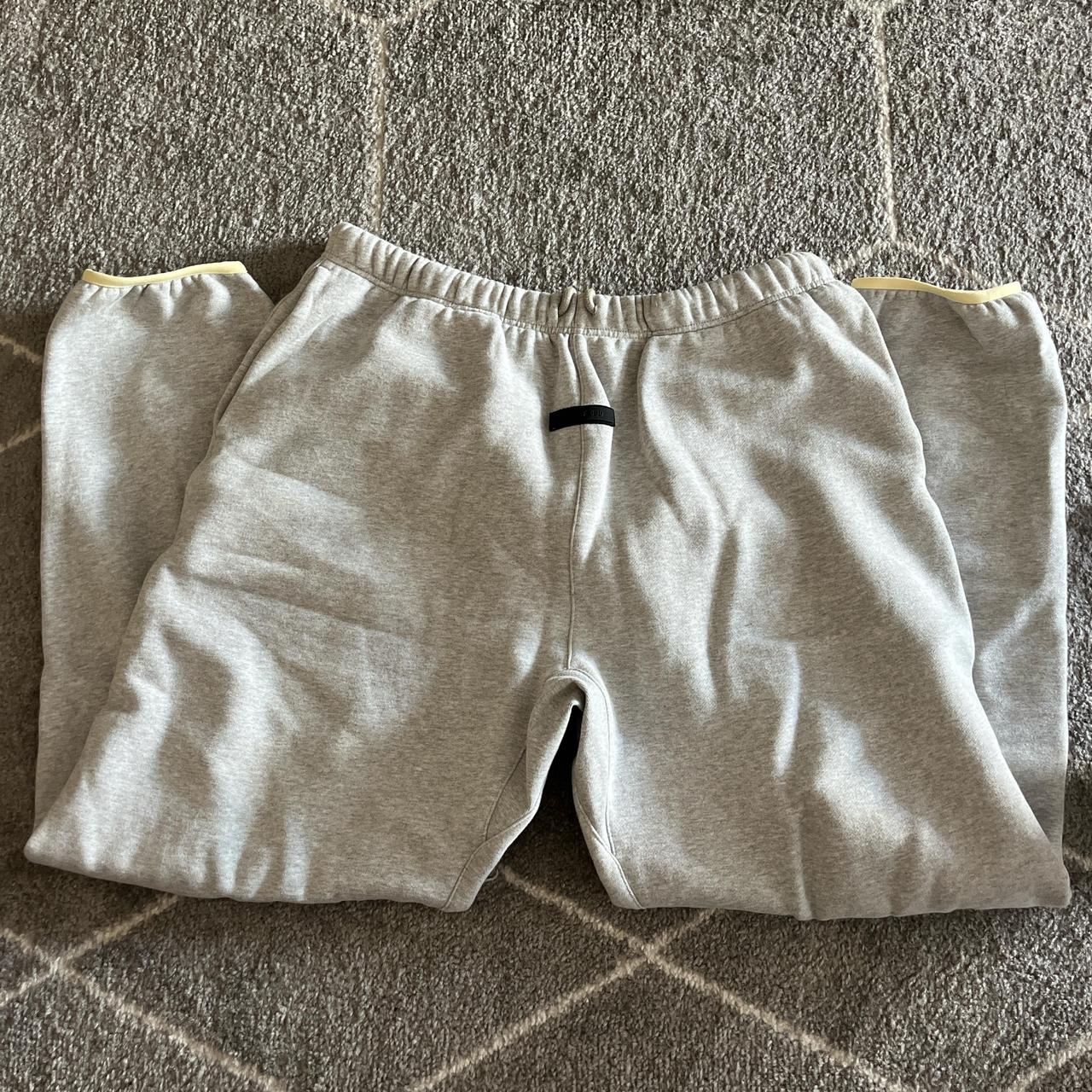 FOG Essentials Grey joggers with elasticated waist... - Depop