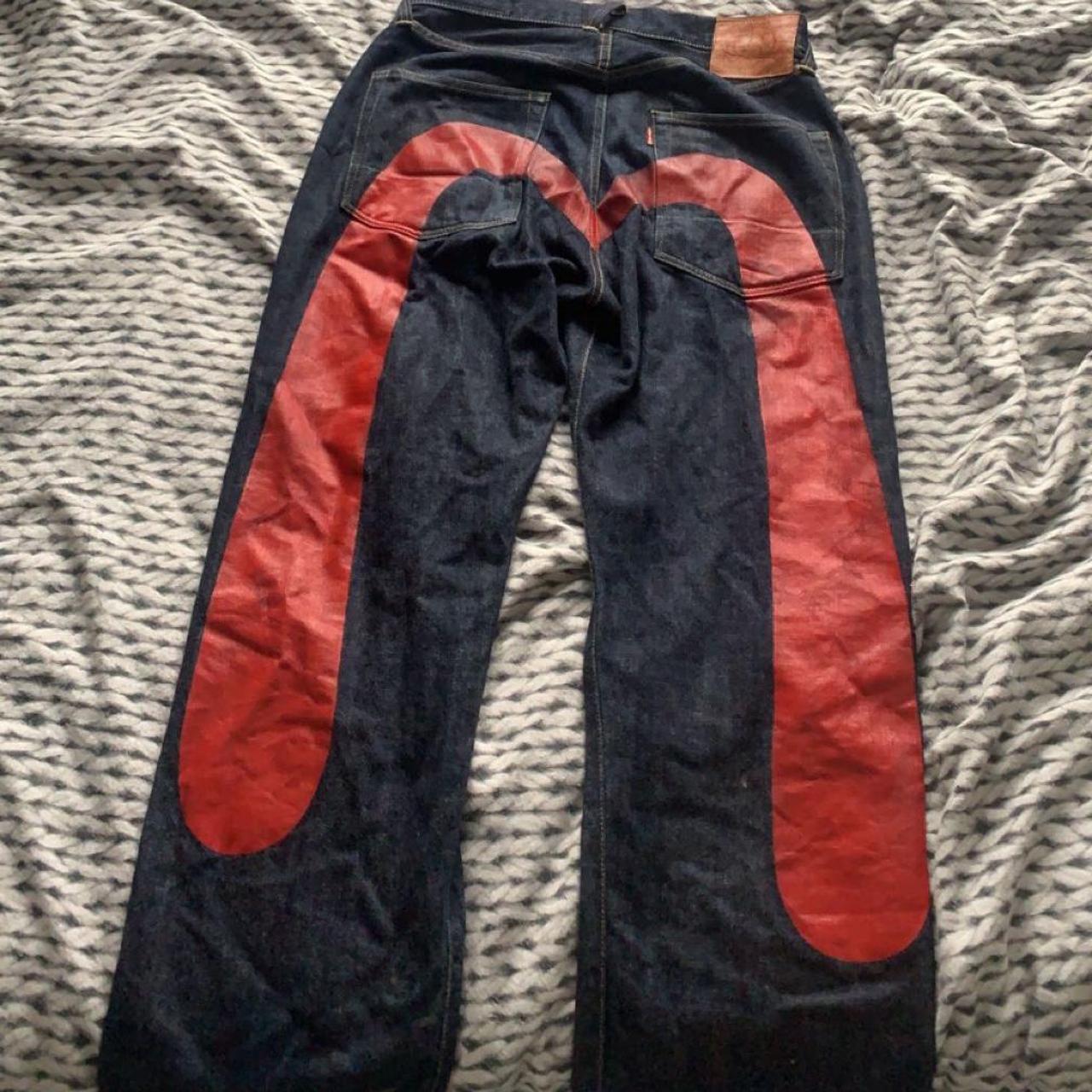 perfect condition evisu jeans size 34 waist ... - Depop