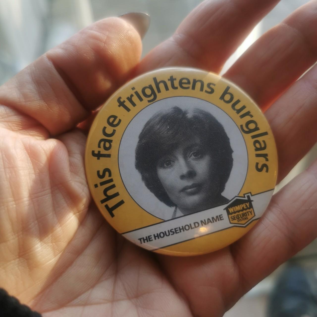 Vintage 80's quirky badge wimpy security... - Depop