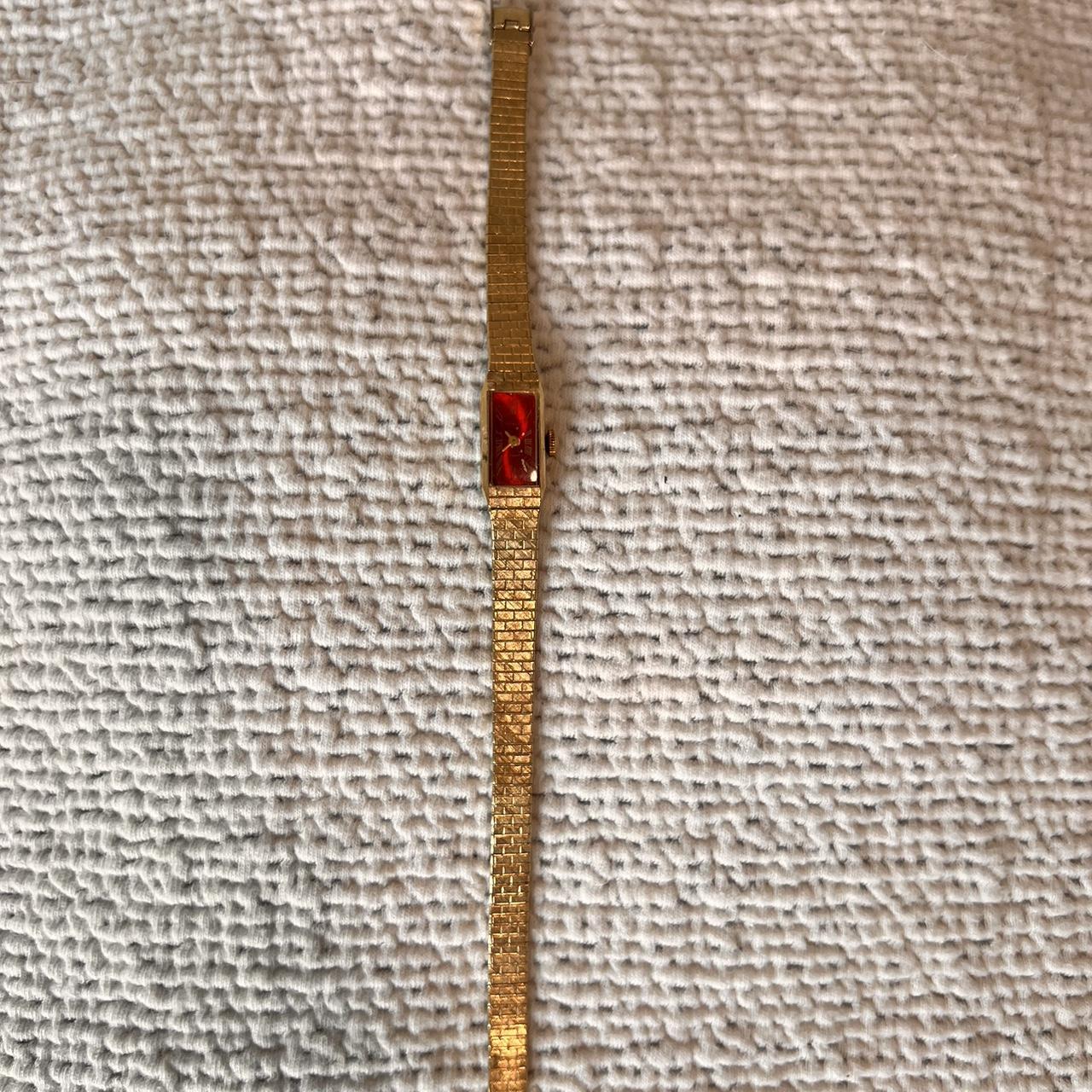 Vintage Gold Wittnauer - Bulova 10k gold watch - red... - Depop