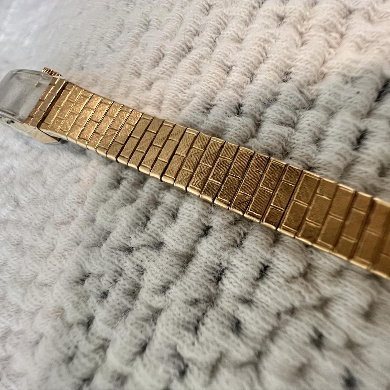 Vintage Gold Wittnauer - Bulova 10k gold watch - red... - Depop