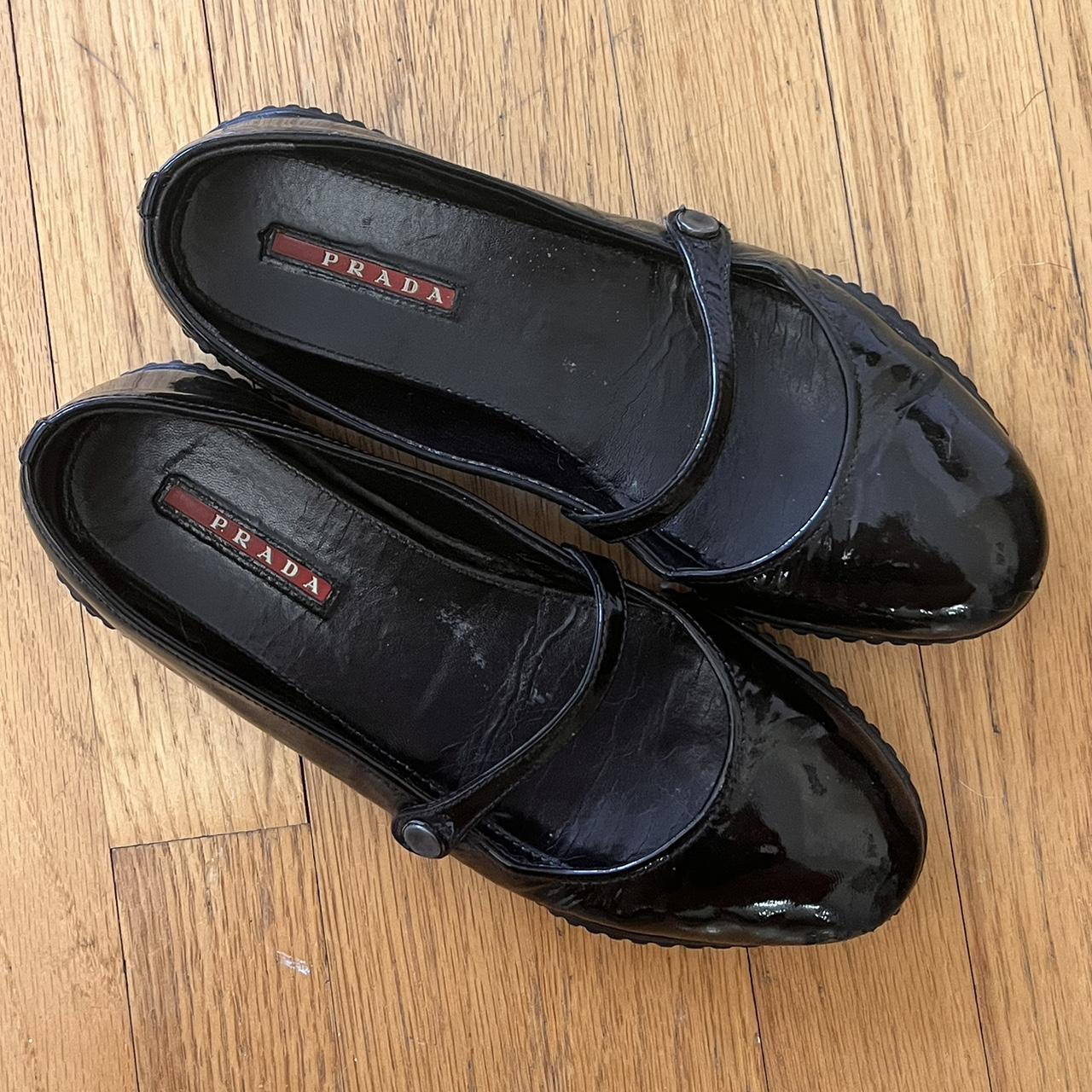Prada Women's Black Ballet-shoes | Depop