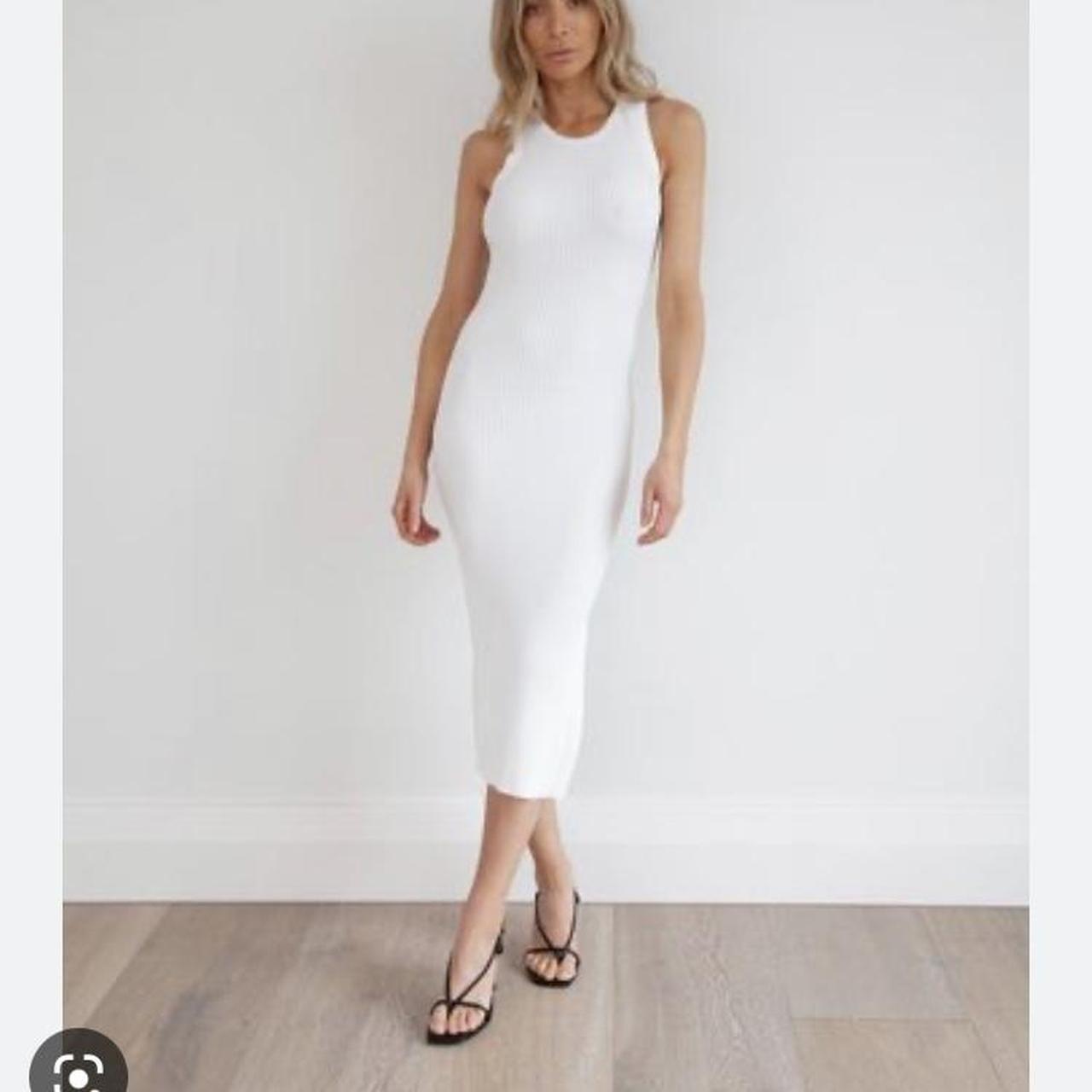 HENNE White henne classic racer dress. Size 6. No... - Depop