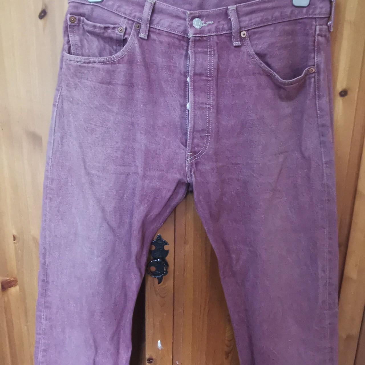 Vintage plum red Levi jeans waist 34 leg 34 - Depop