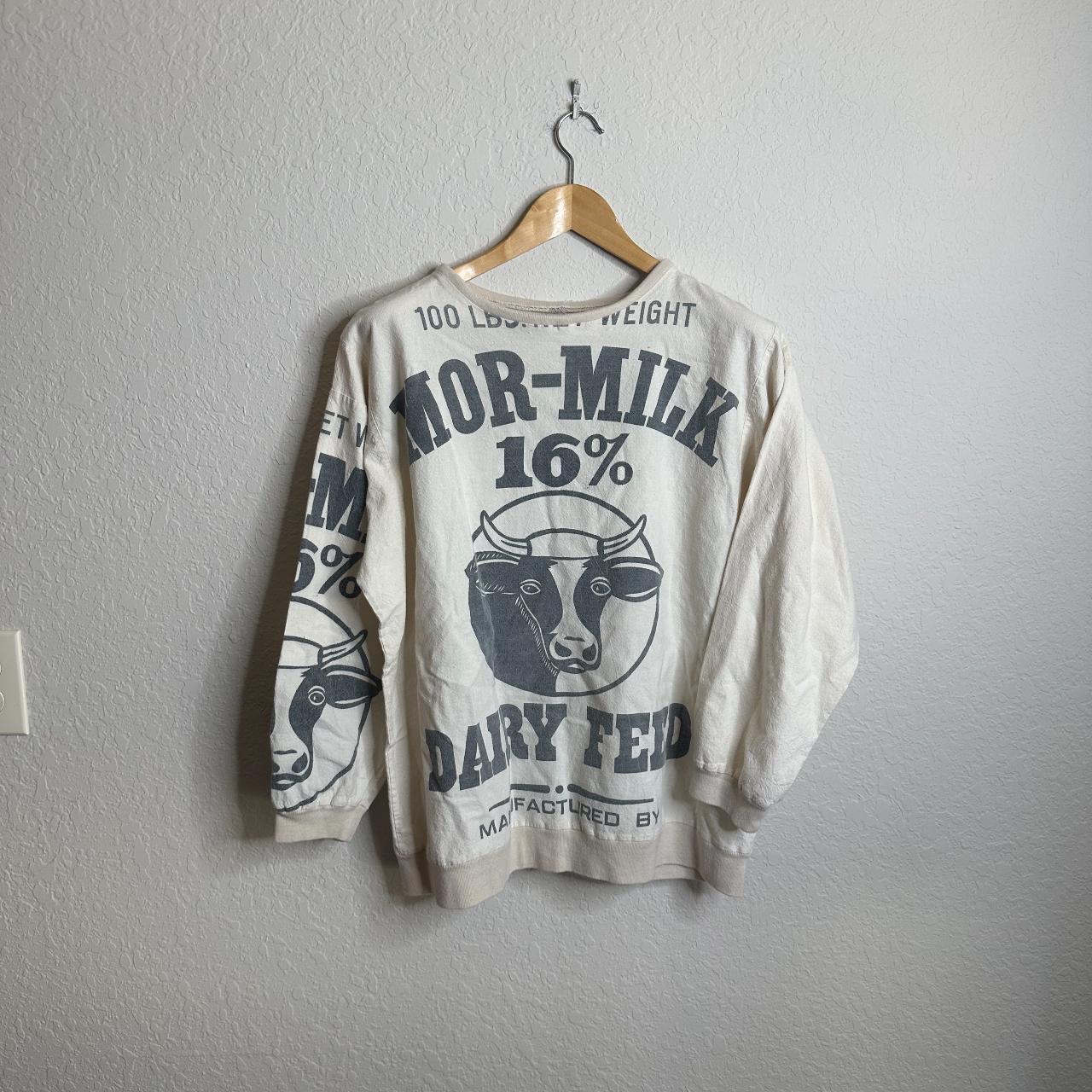 Vintage 1960s Custom Milk Transport Sack Sweatshirt... - Depop