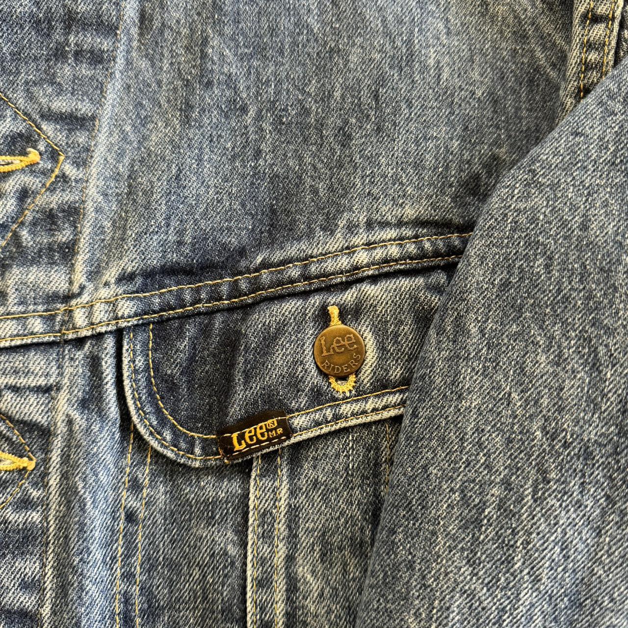 Vintage 80s Lee denim jacket 23x22 Lovely fading... - Depop