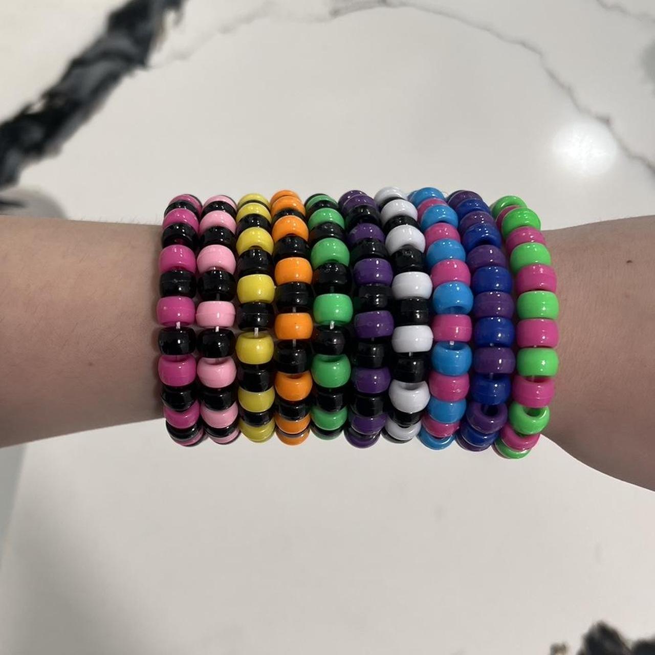 10 scene Kandi Bracelets set Made with elastic... - Depop