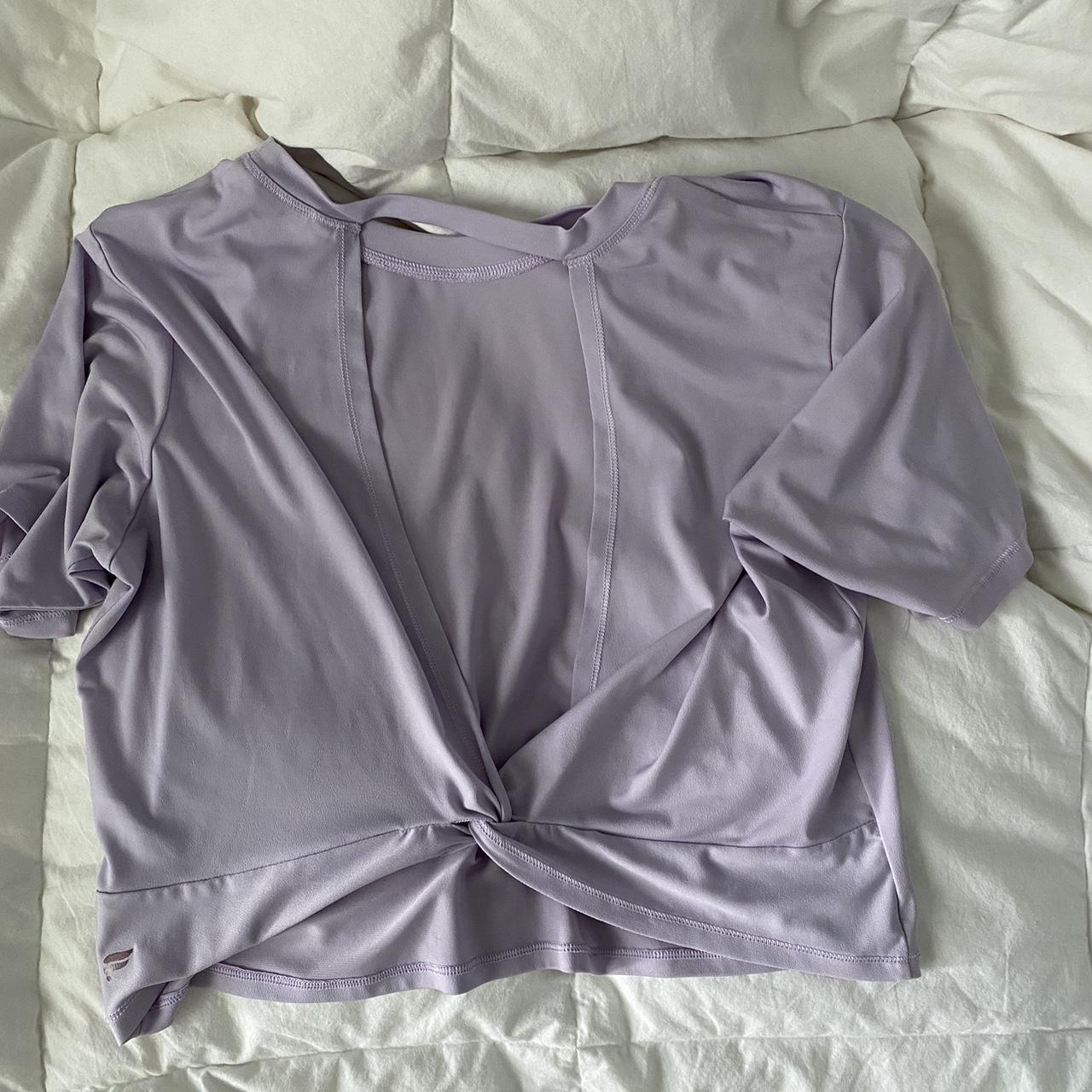 Fabletics Women's Purple Crop-top | Depop