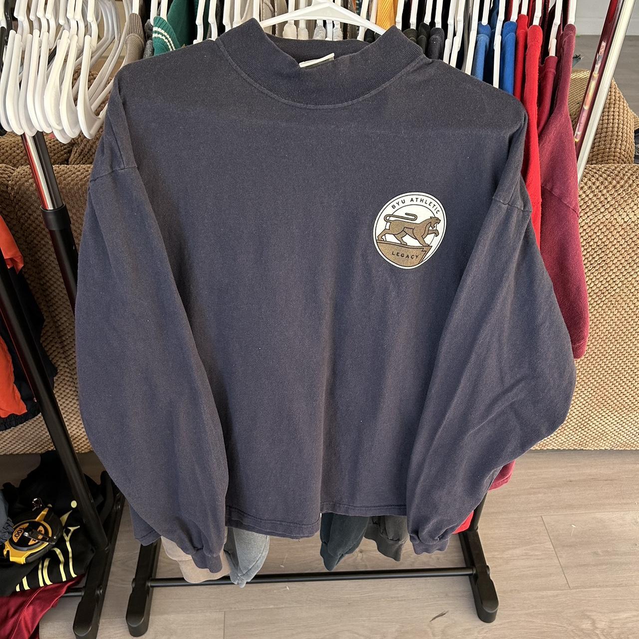Vintage BYU long sleeve⁉️ cool 90s crewneck/long... - Depop
