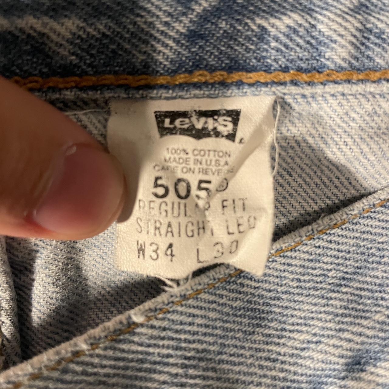 Levi’s 505 blue denim sizing is on tag - Depop