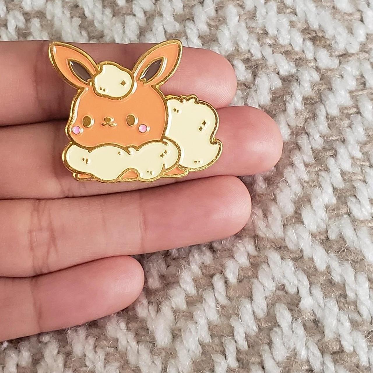 Chibi Flareon Pokemon Pin Please look at photos and... - Depop
