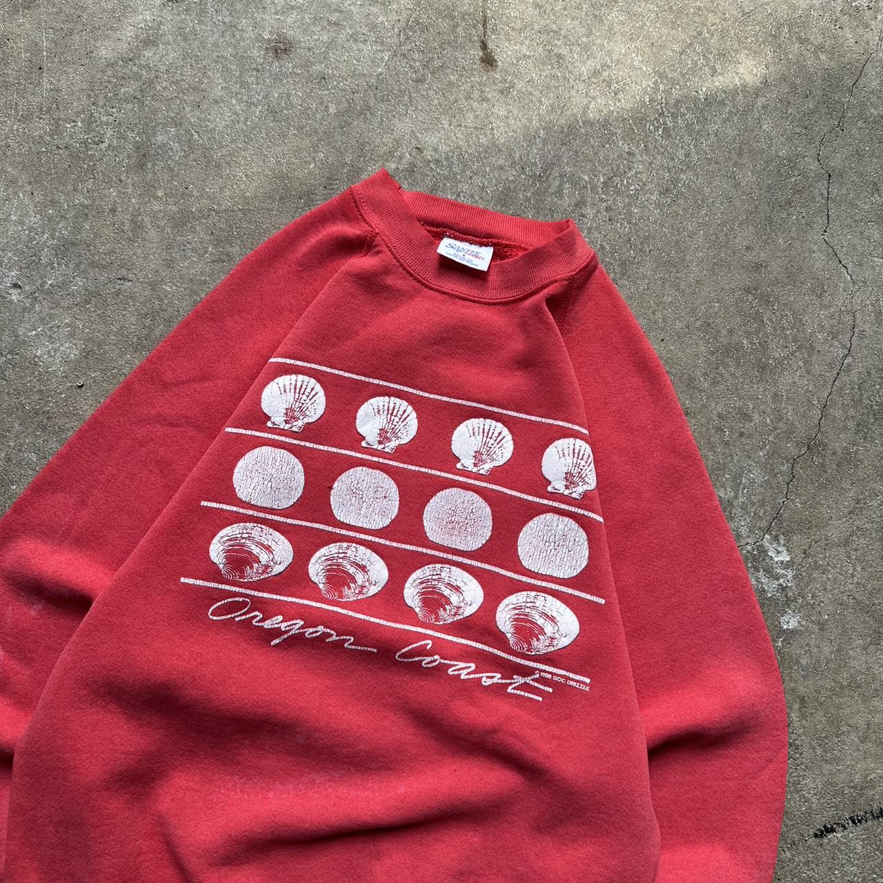Vintage 80s 1986 Oregon Coast sun faded sea shells... | Depop