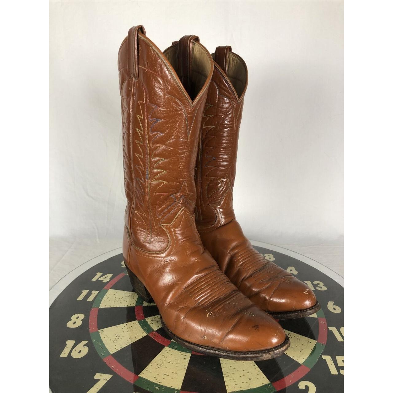 These vintage Tony Lama cowboy boots are in... - Depop