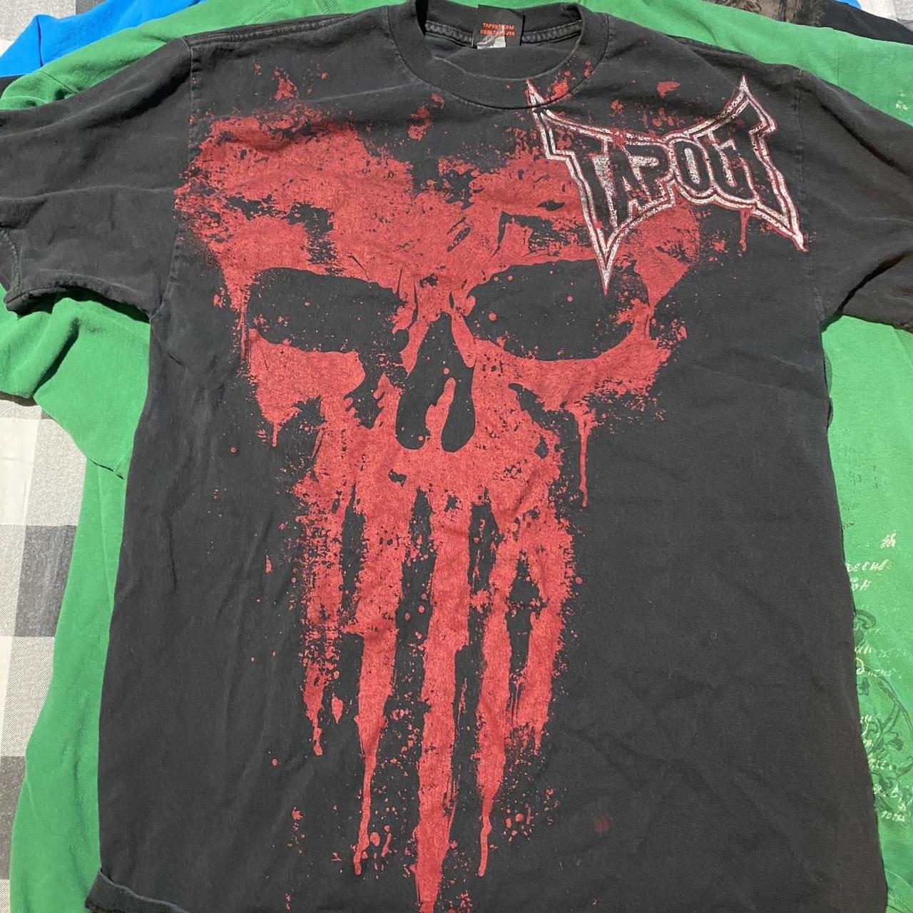 Red Skull Y2K Tapout Shirt #Tapout #Y2K #TrueReligion - Depop