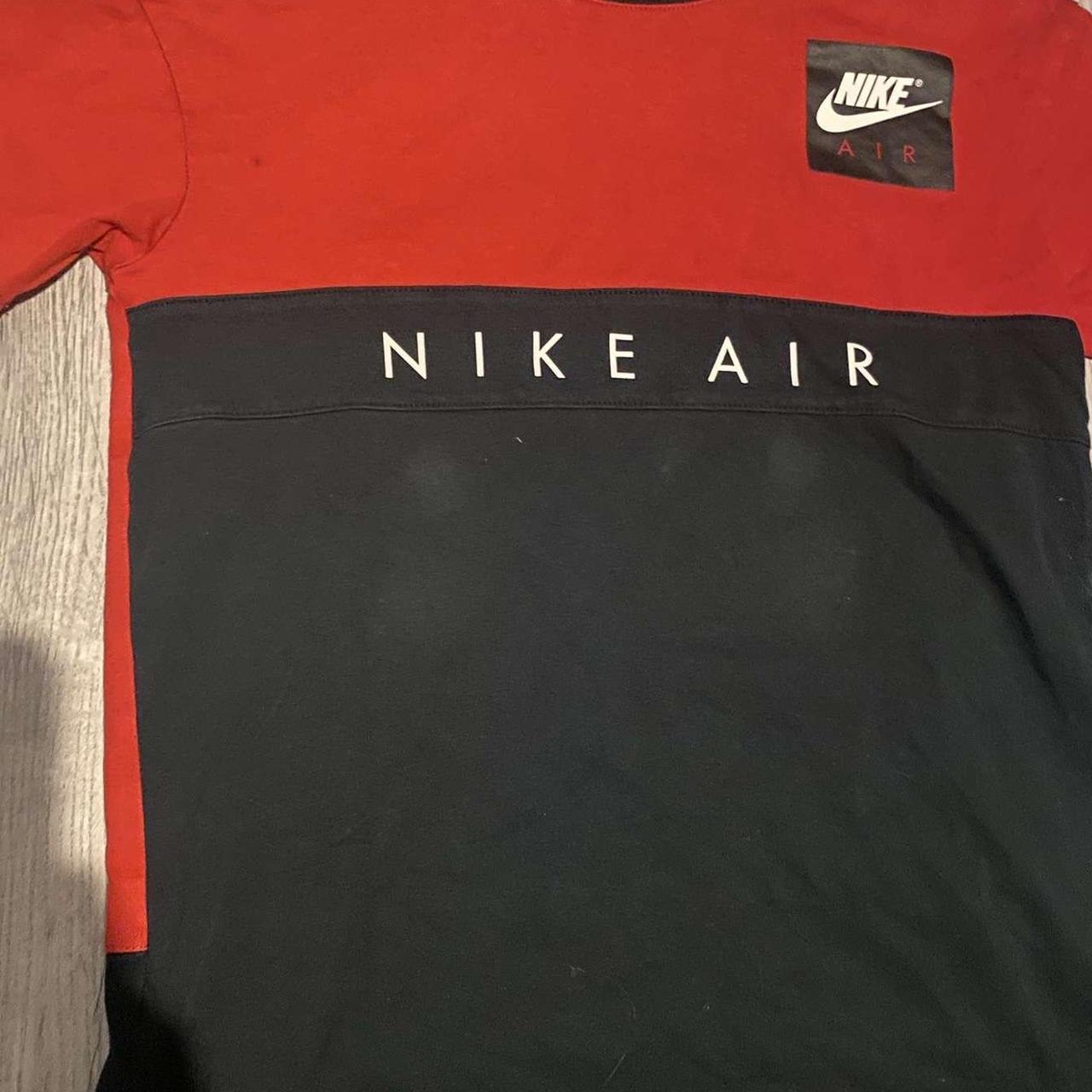 Nike Air red & black T-shirt Size 10-12 - Depop