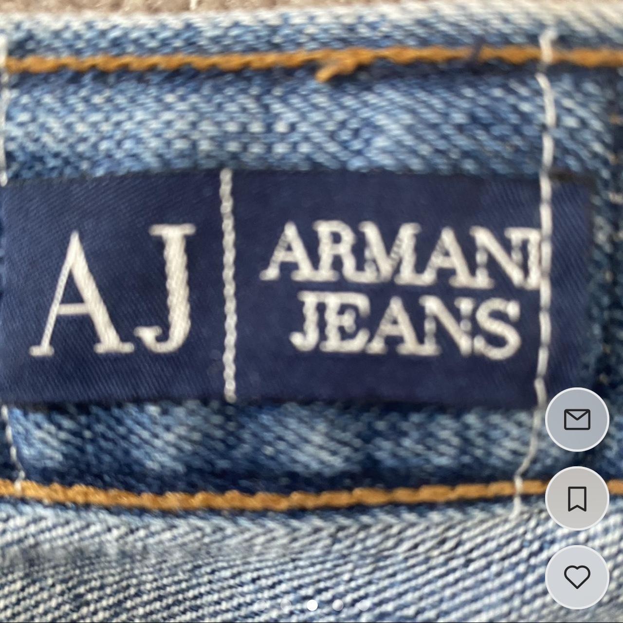 Vintage Armani Jeans Washed blue colour Slightly... - Depop