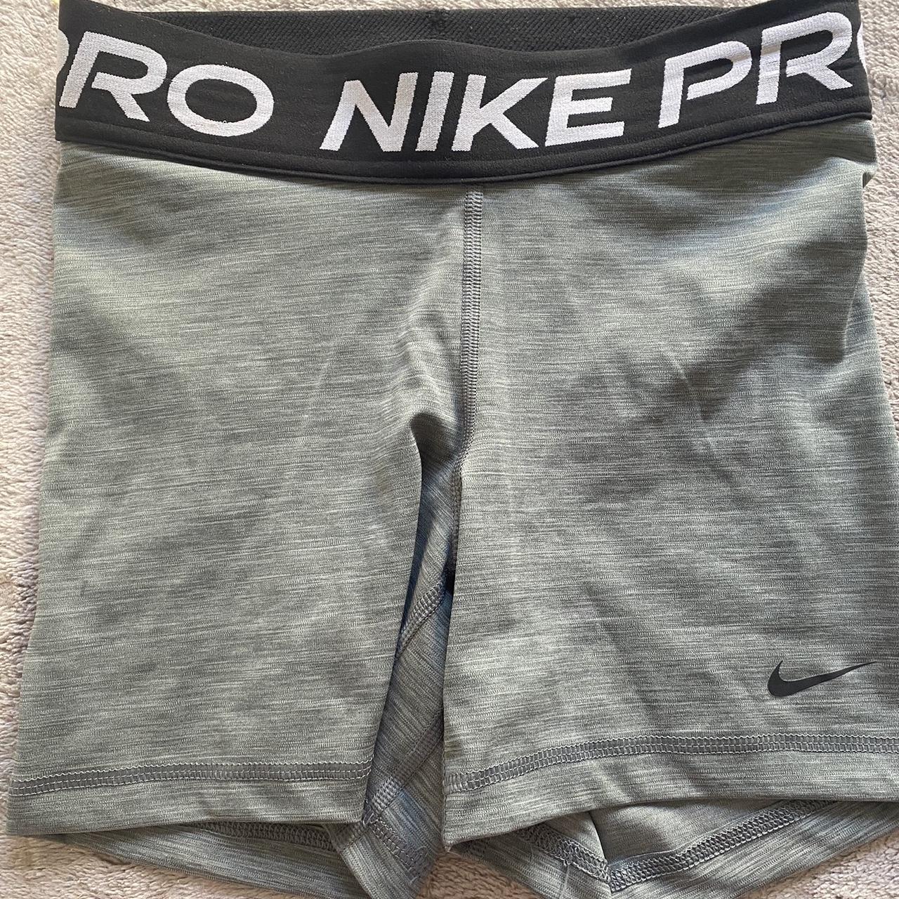 Grey Nike Pro Shorts Size Xs Only Worn Once Depop