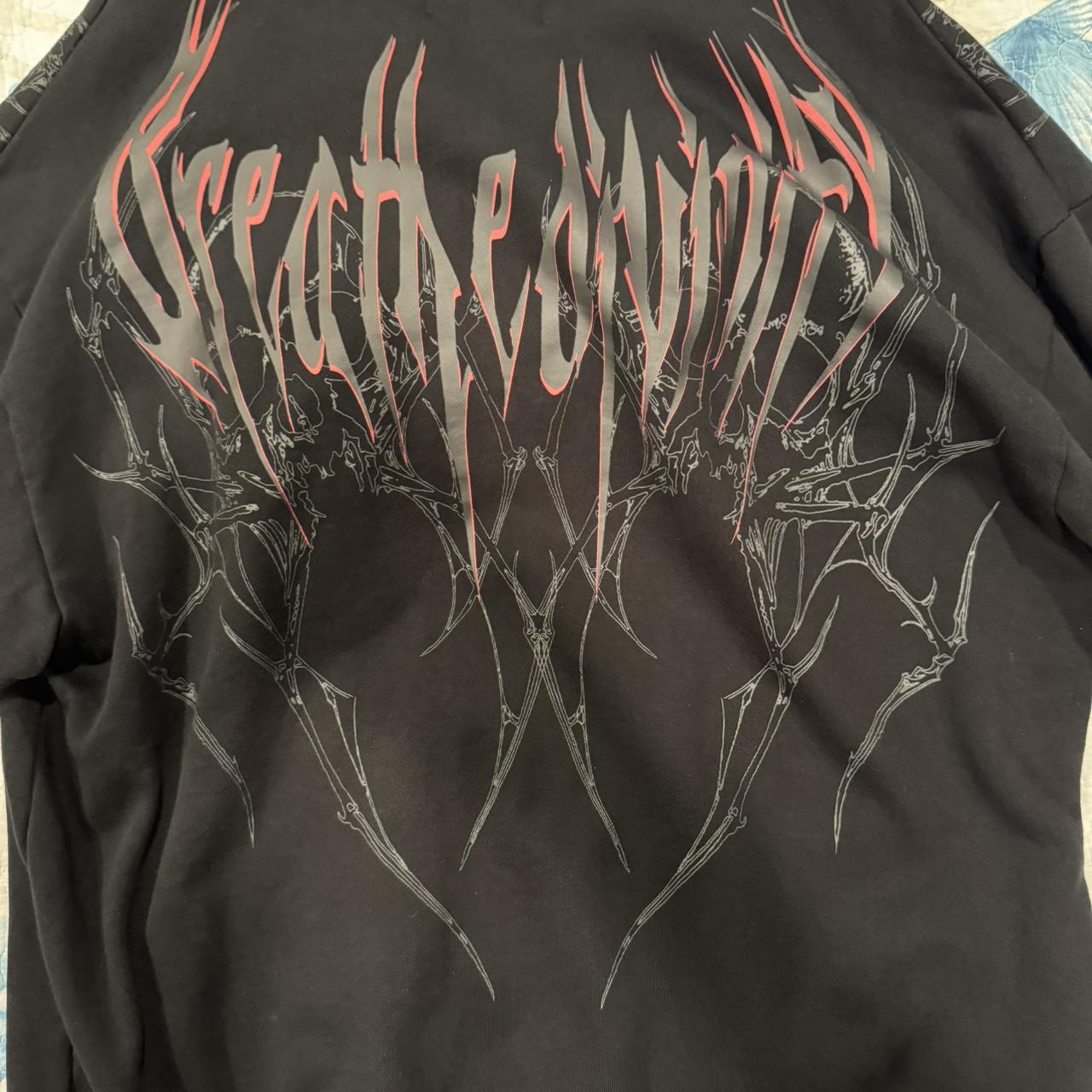 breathe divinity venom oversized zip up hoodie in... | Depop