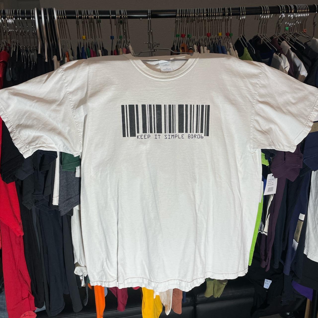 Y2K barcode “keep it simple” shirt Sz - XL #y2k... - Depop
