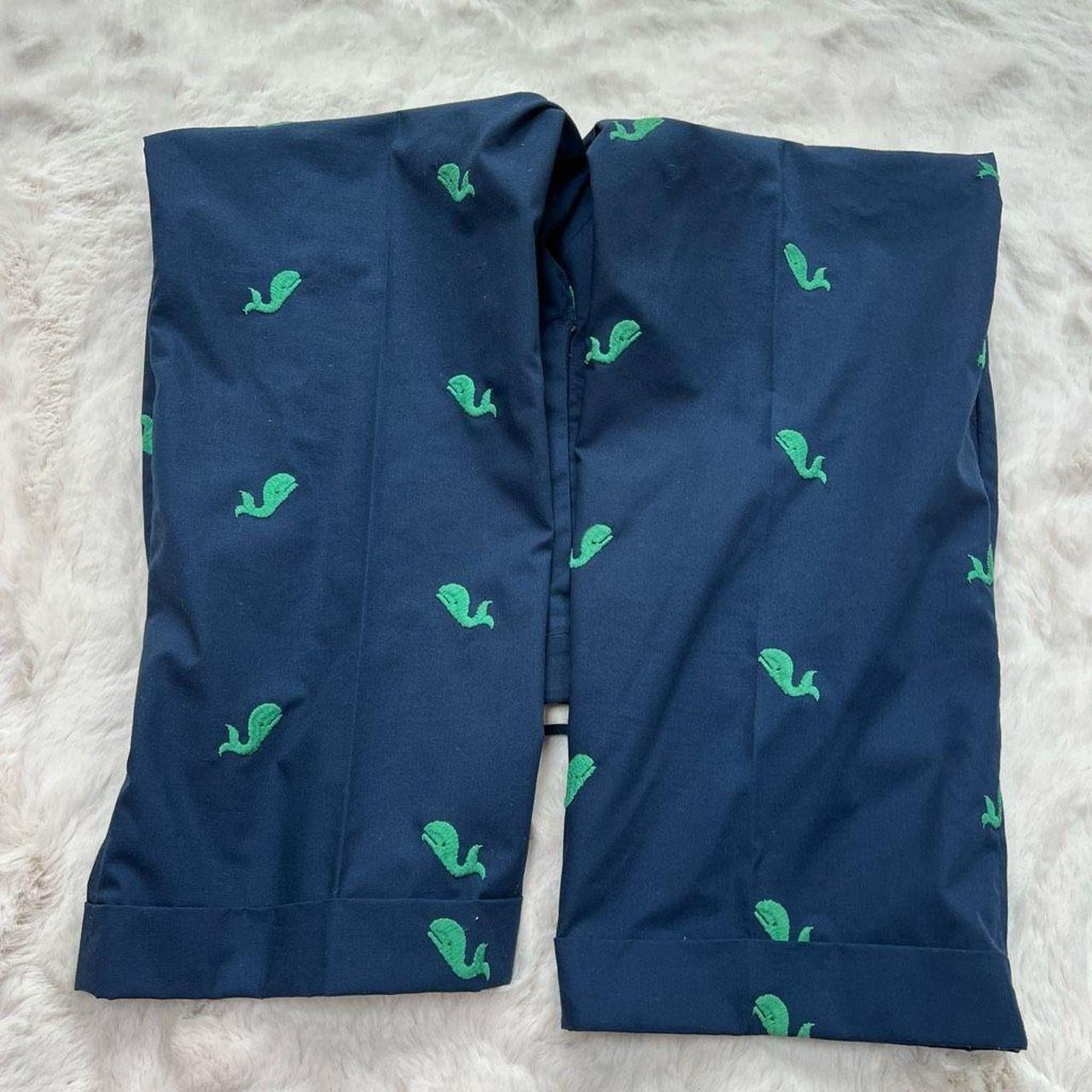 Vintage Whale Embroidered Pants Trousers Preppy... - Depop