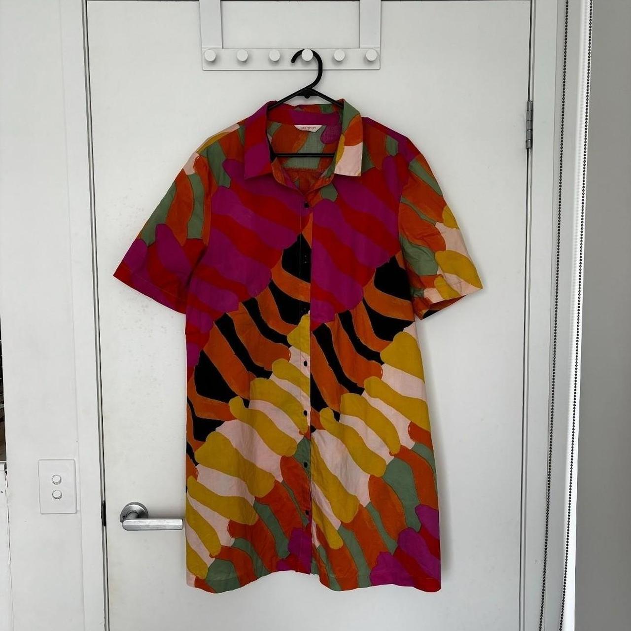 Gorman multi shirt dress Size 14 (runs larger - fits... - Depop