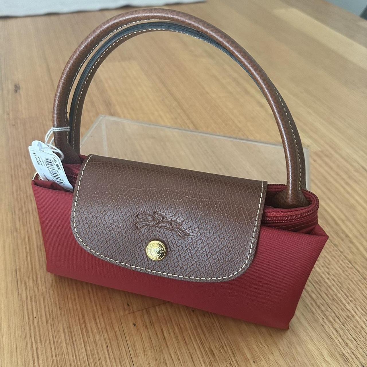 Longchamp small red bag. Love this bag but it’s time... - Depop