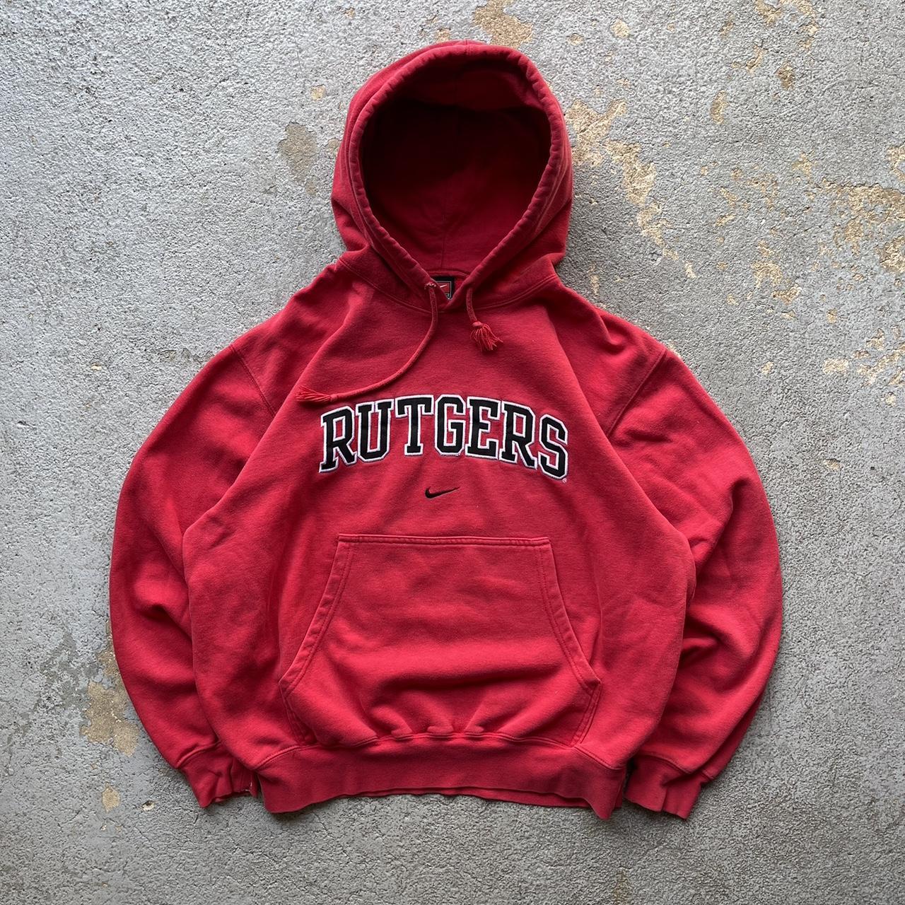 Vintage 2000s Rutgers Nike Hoodie - Depop