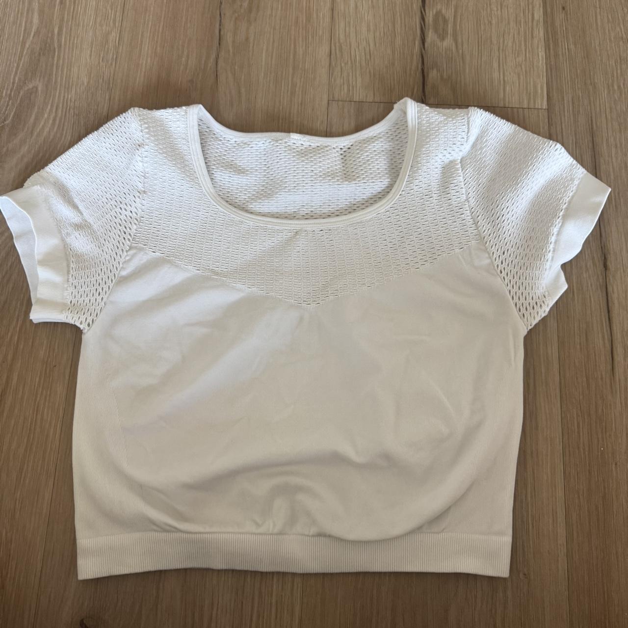 White Alo shirt crop | Depop