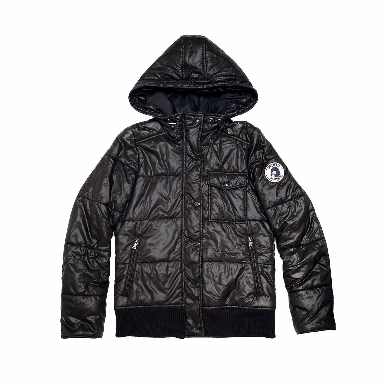 Hysteric glamour puffer jacket with silver hardware... - Depop