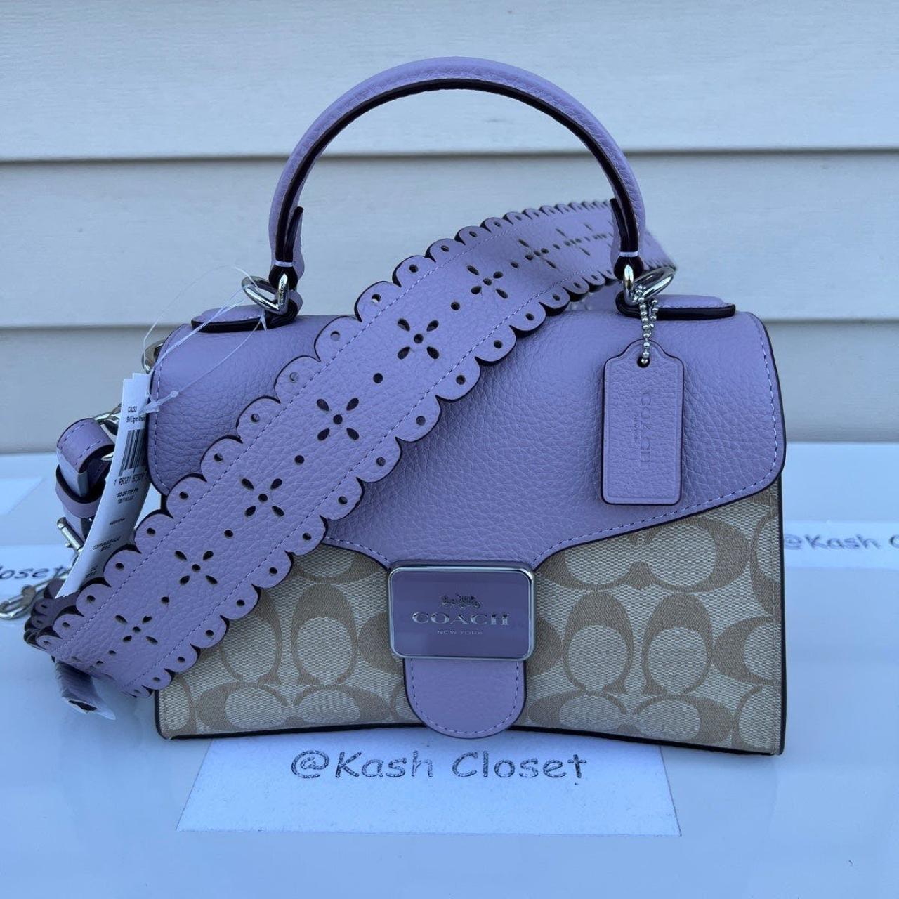 Coach Top handle Satchel with crossbody strap In... - Depop