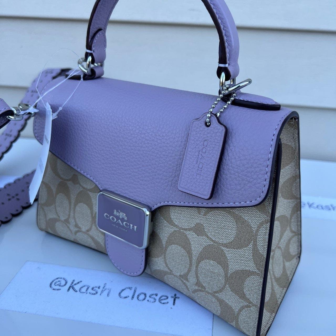 Coach Top handle Satchel with crossbody strap In... - Depop